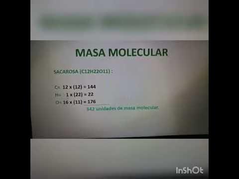 Masa molecular de la sacarosa - YouTube