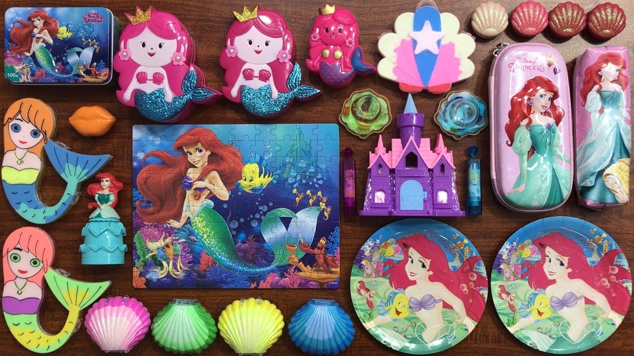 DISNEY PRINCESS Slime | Mixing Makeup and Floam into Clear Slime ...