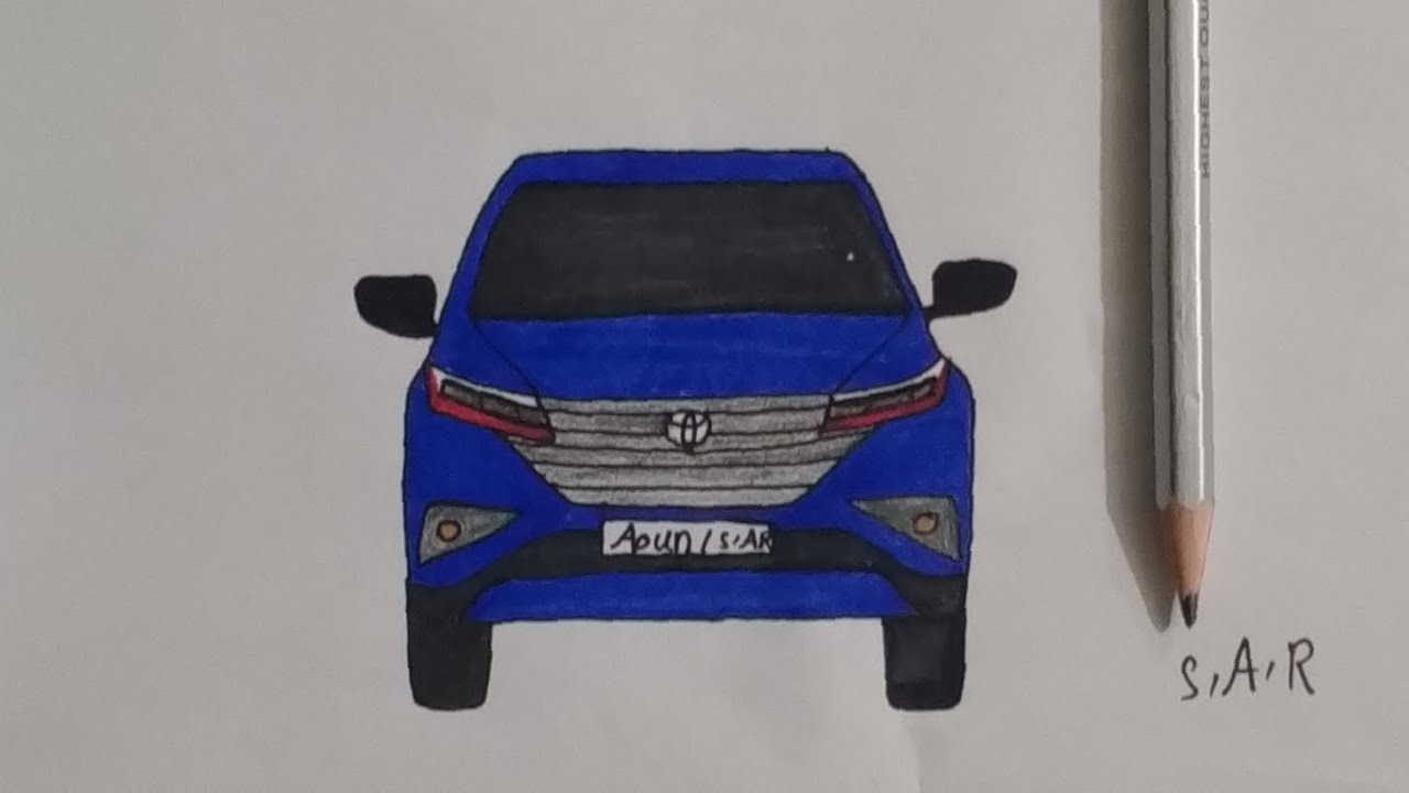 how to draw Toyota Rush 2024 | Car drawing easy | car drawing s,a,r ...