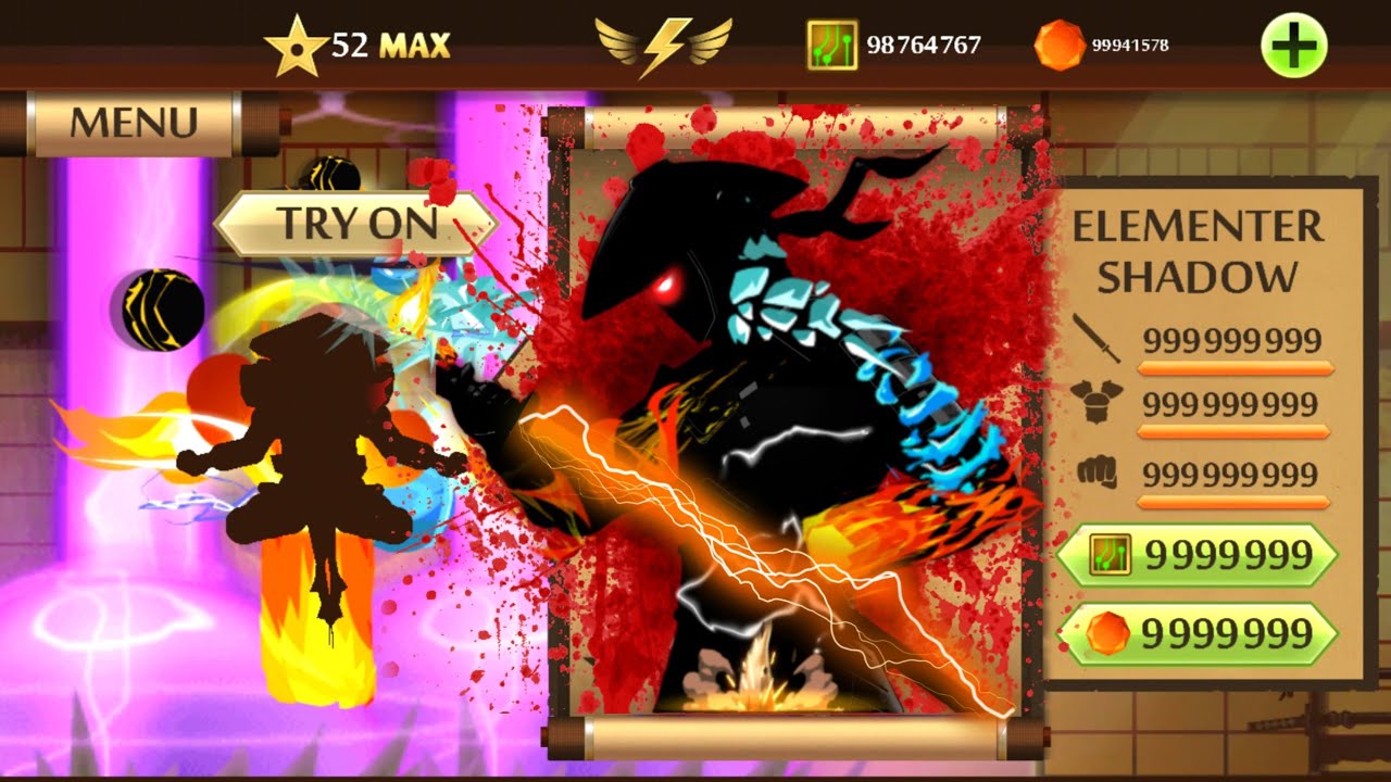 เกม Shadow Fight 2 Elementer Shadow | ครบชุด | Lv.52 Max - YouTube