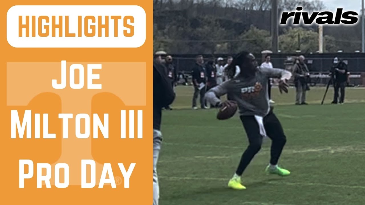 Highlights from Joe Milton III's Tennessee football Pro Day - YouTube