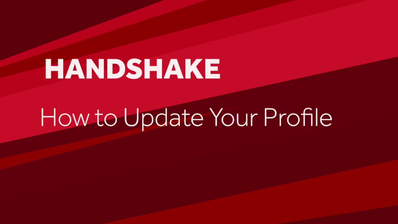 Handshake How To: Updating Your Profile - YouTube