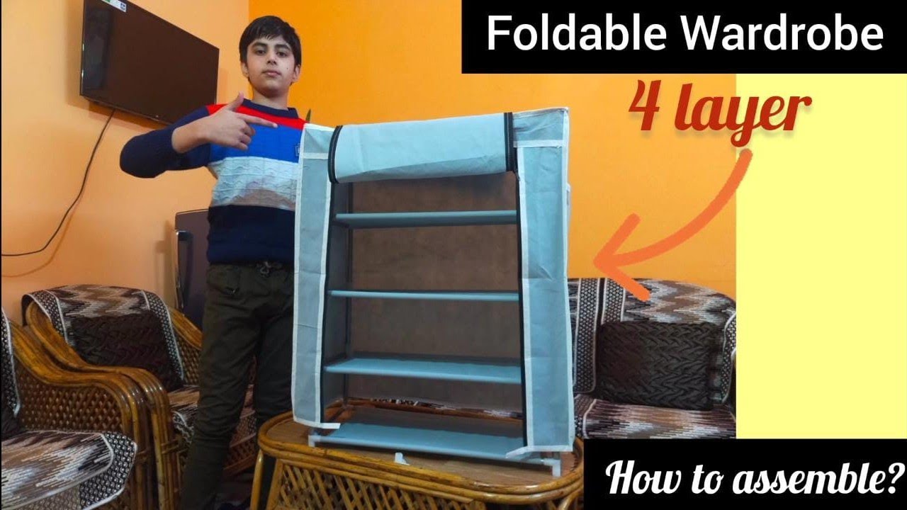 How to Assemble Foldable Wardrobe? - YouTube