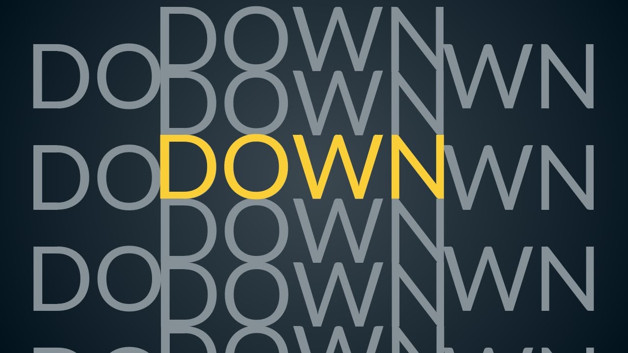 Down Text Animation - YouTube
