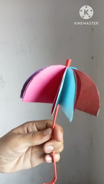 Clolourful Umbrella Making|| How to make Umbrella with paper? - YouTube