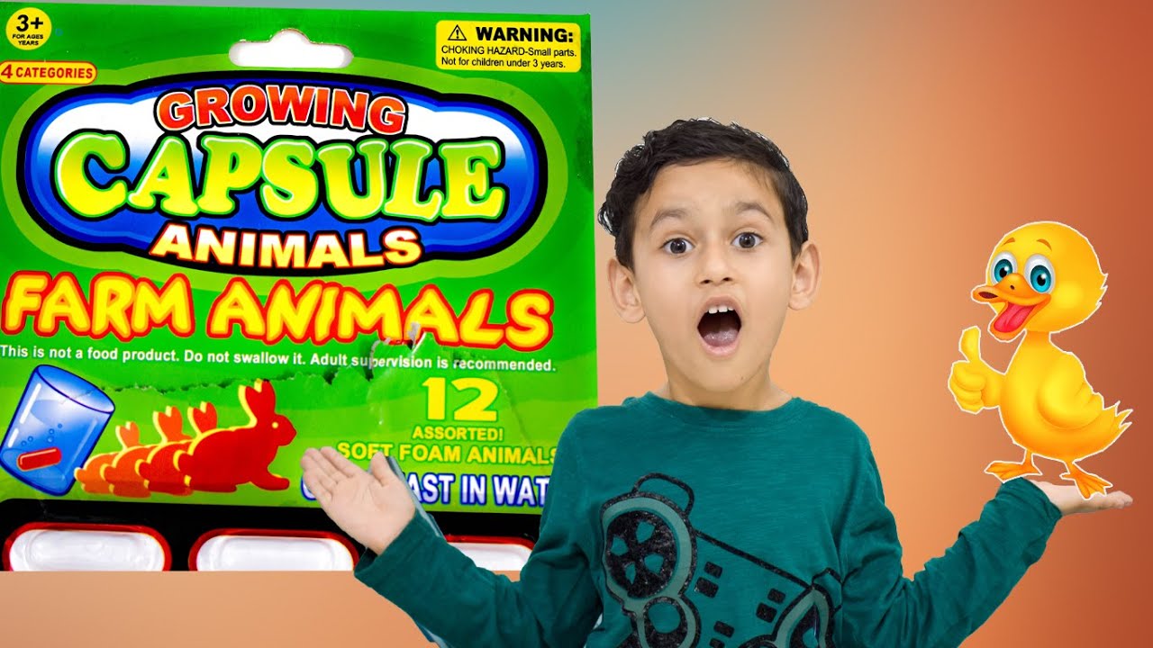 Growing Capsule Toy Unboxing And testing | Animals Growing Toys . - YouTube