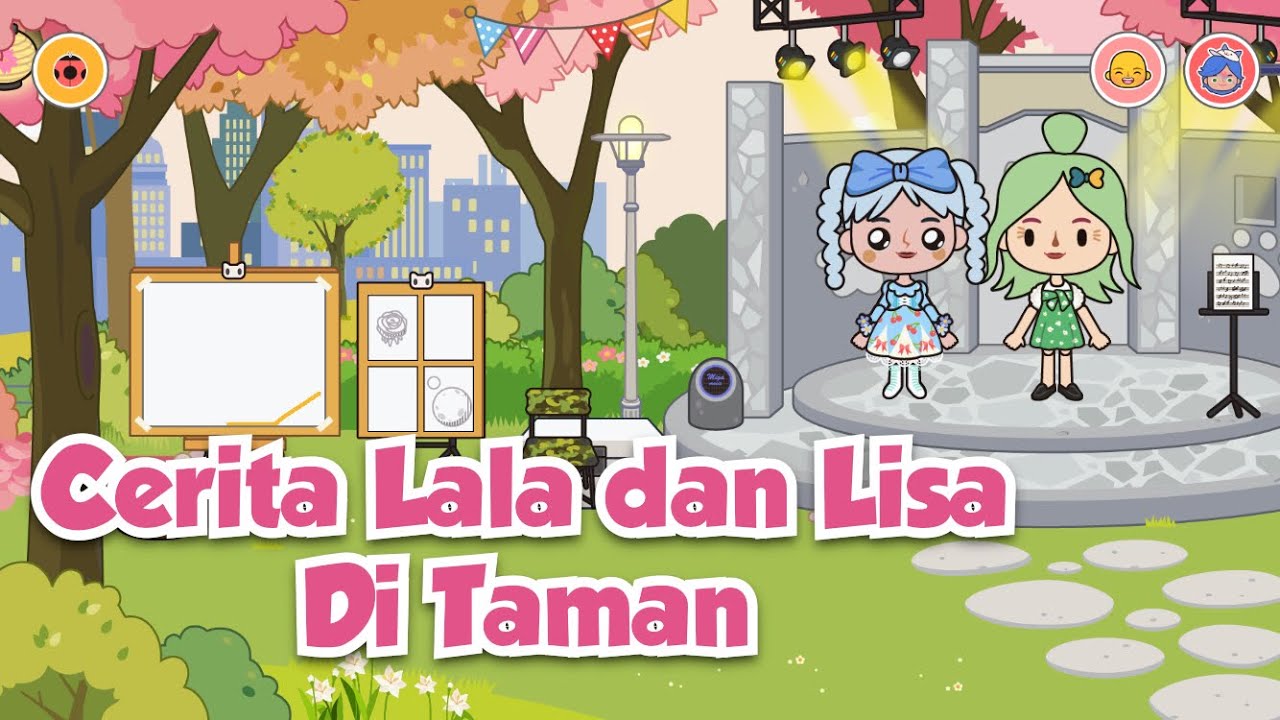Lala Lisa Bermain Sambil Belajar Ditaman, Mereka Jajan Online Juga Lho ...
