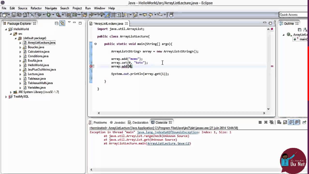 PROGRAMMER EN JAVA (Débutant) - 61 - Les méthodes add et set - YouTube