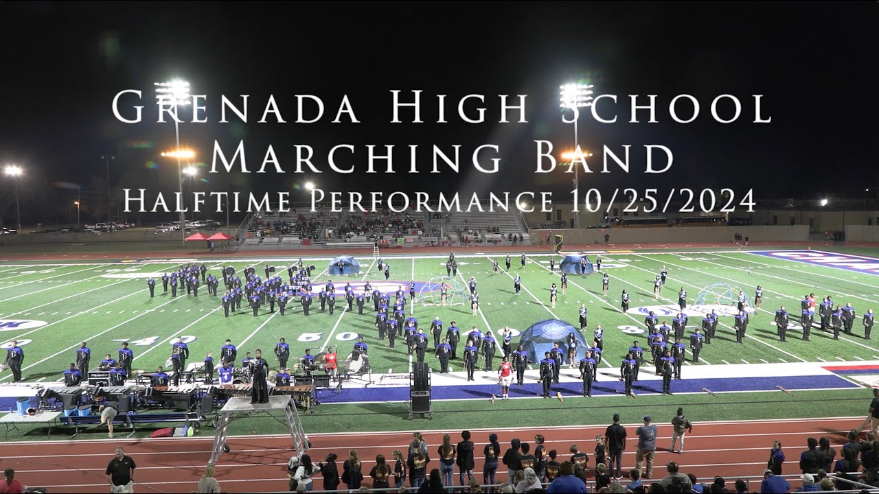 Grenada High School Marching Band Halftime 10/25/2024 - YouTube