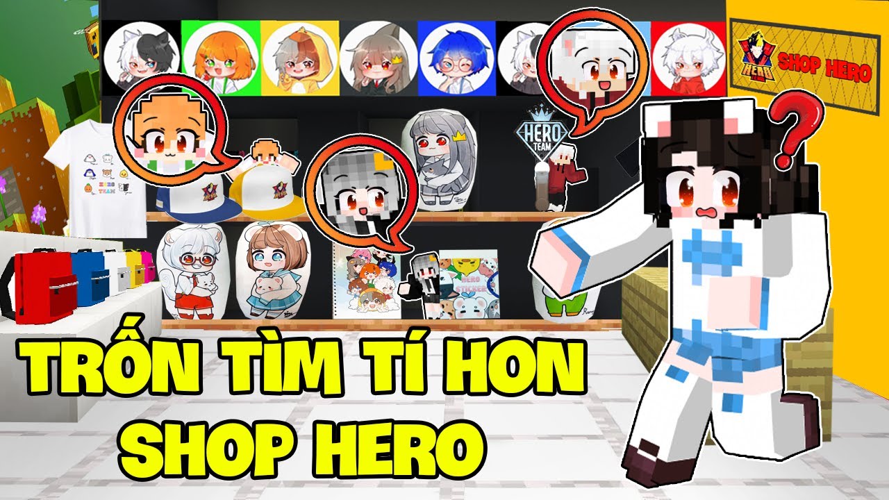 SAMMY THỬ THÁCH 24H TRỐN TÌM SIÊU TÍ HON TRONG SHOP HERO TEAM MINECRAFT ...