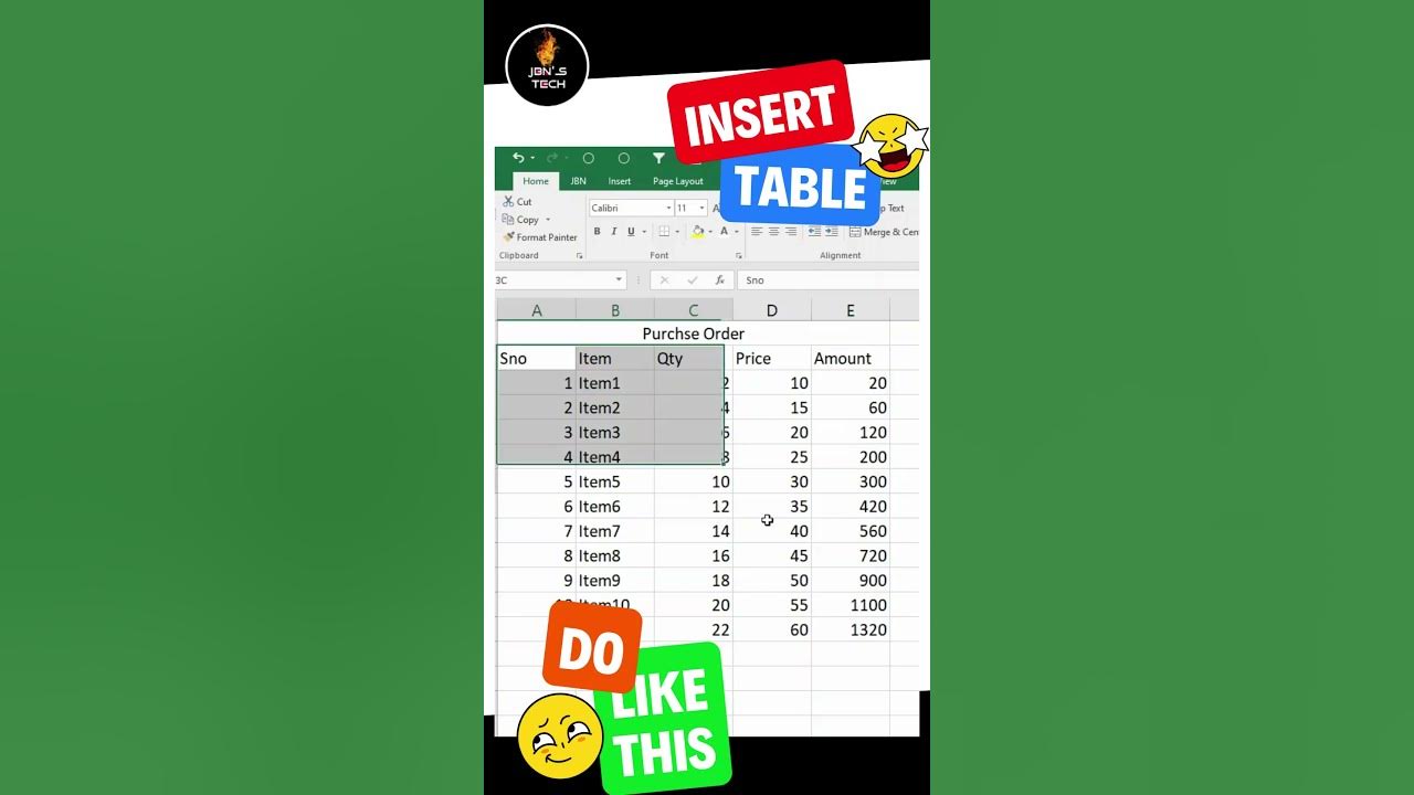 Use Table for Sum Min Max Average #Shorts #exceltech #age #tutorial - YouTube