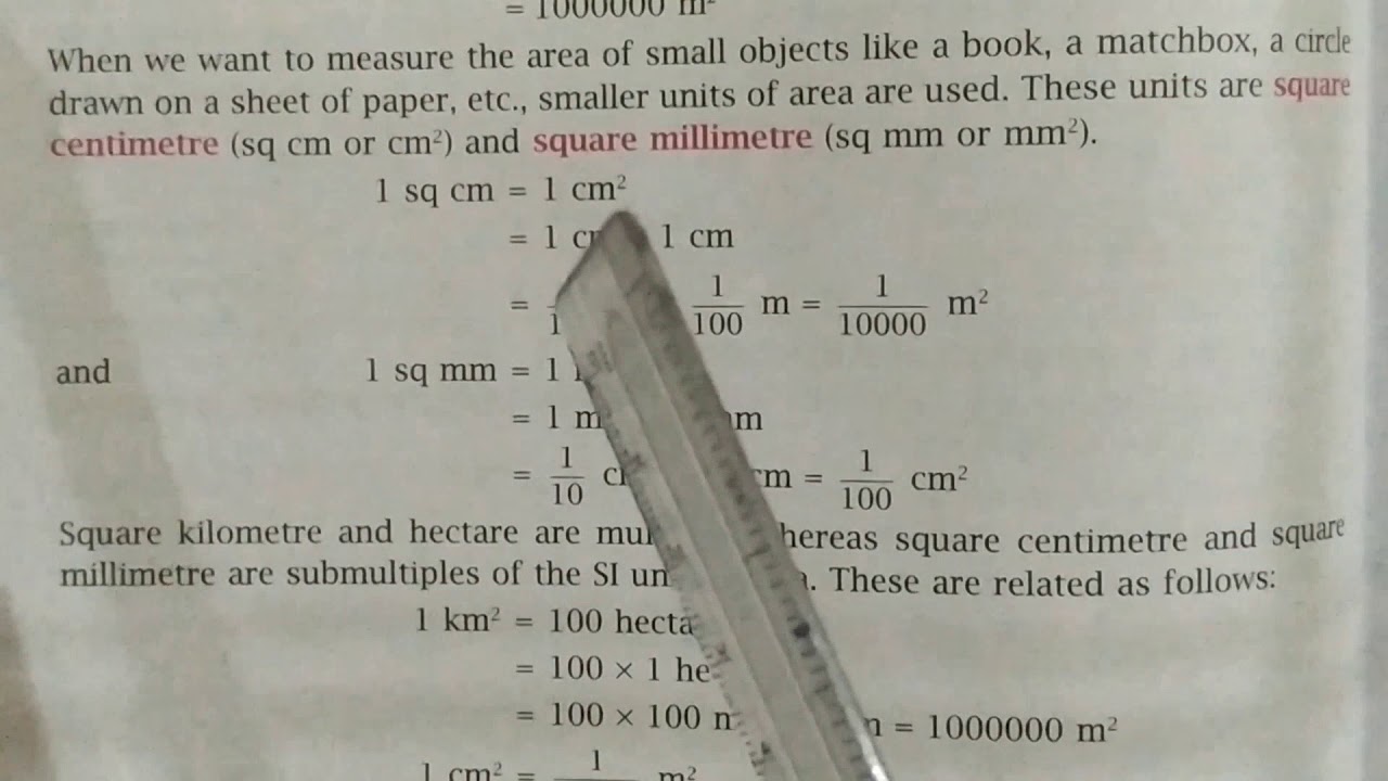 Measurement of area in physics - YouTube