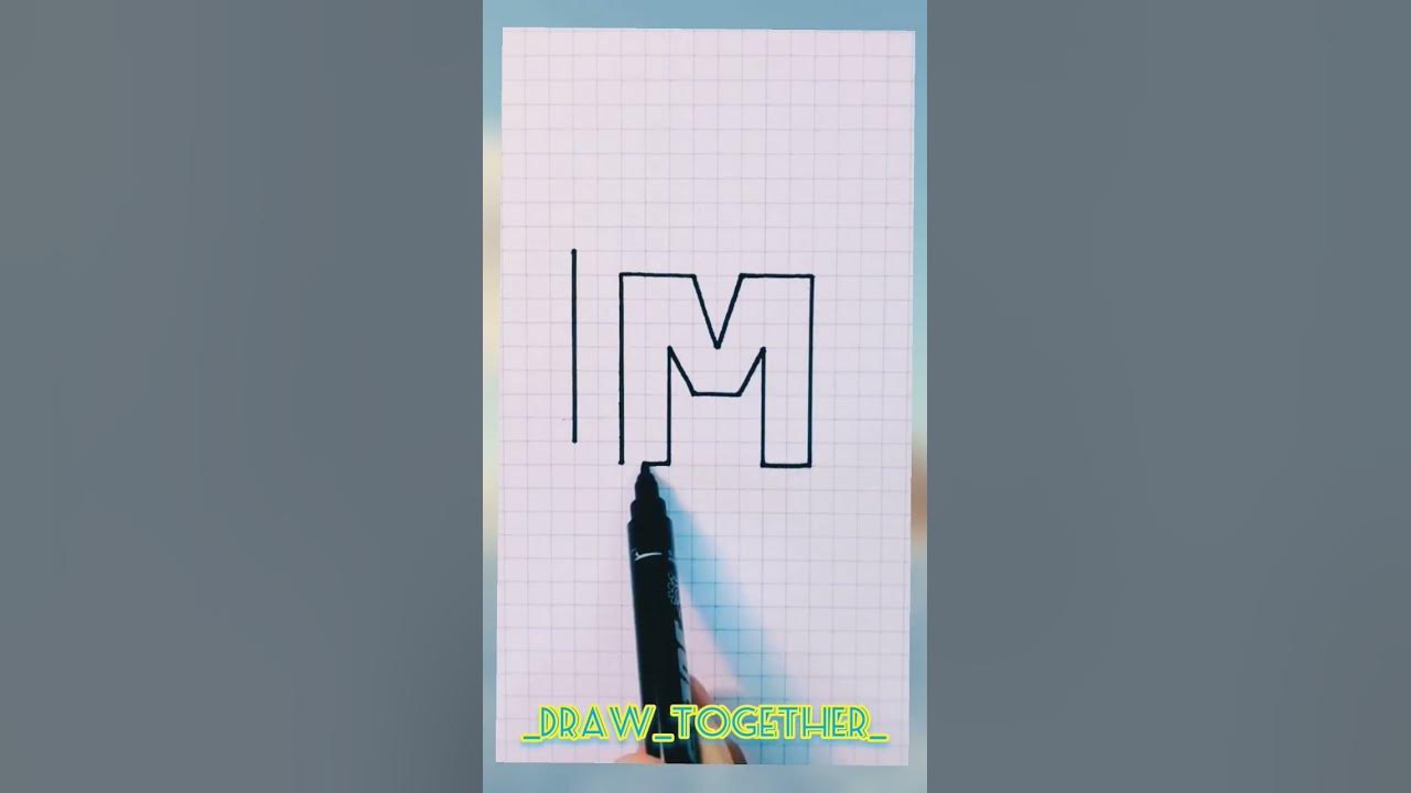 Як легко намалювати 3д букву М How To Draw Pencil Easy 3d Picture