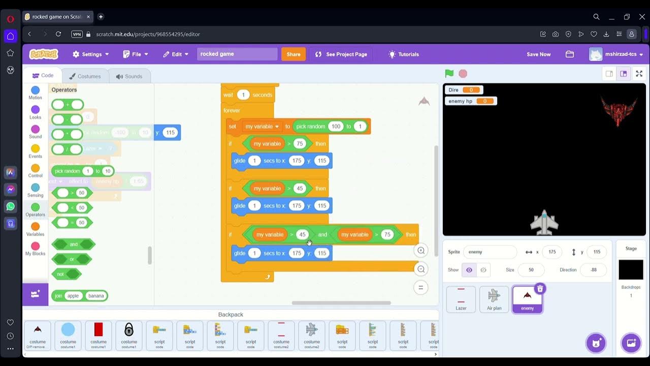 how to make rocked game scratch part 2 - YouTube