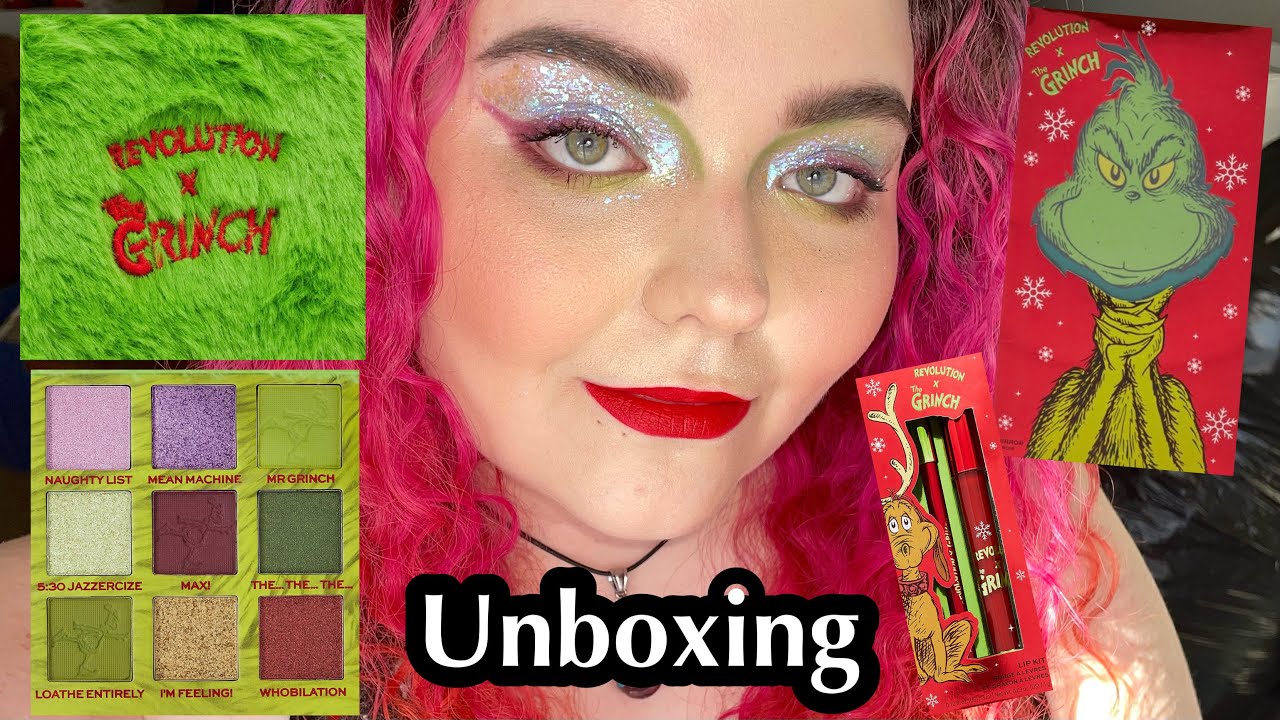 MAKEUP REVOLUTION x THE GRINCH Collection PR Unboxing - YouTube