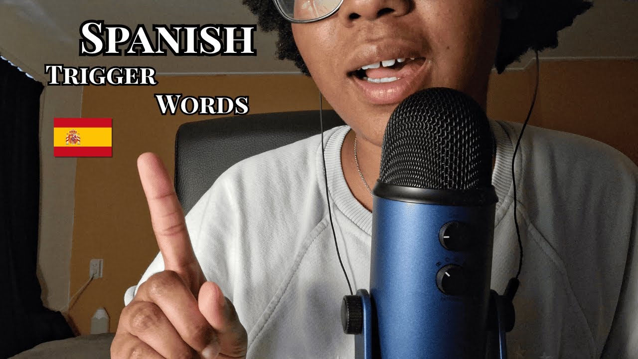 ASMR | Repeating Spanish Trigger Words 💬 (Close Up Whispering and Hand ...