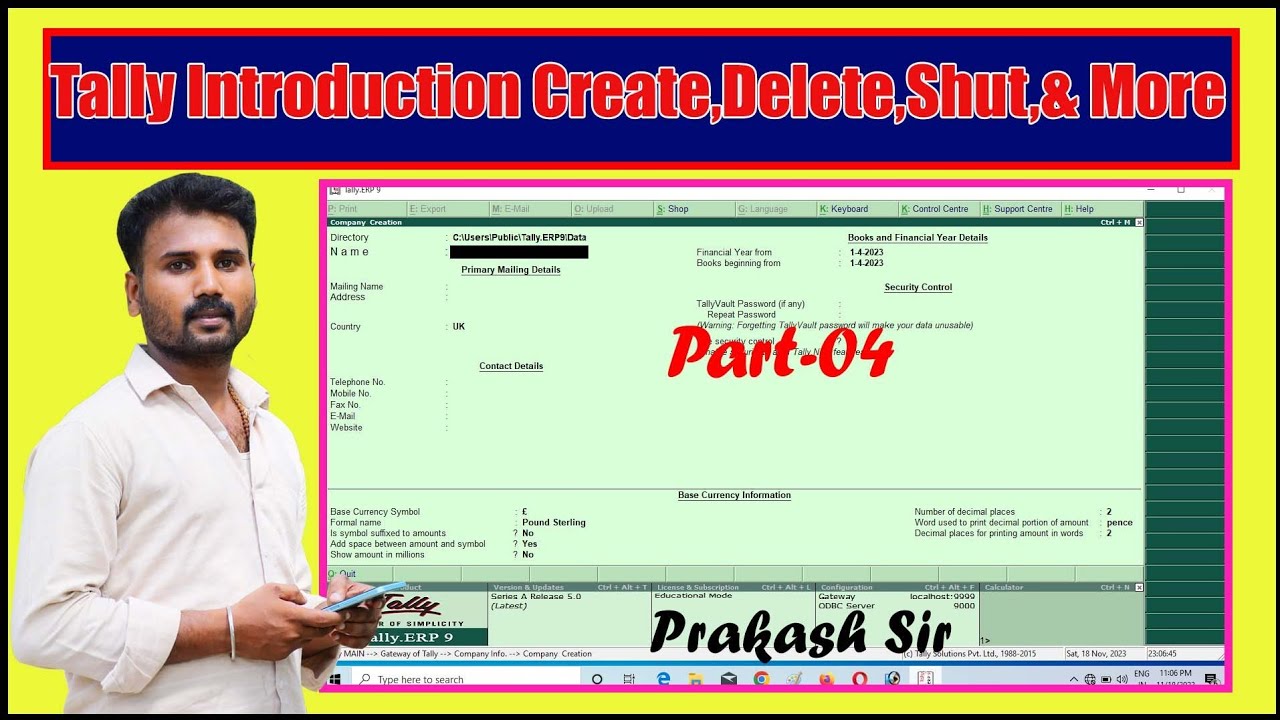 How To Create Company In Tally ERP 9 🥱! Why Create Company in tally ERP ...
