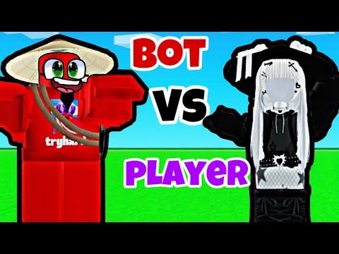 PLAYER vs BOT in roblox BLADE BALL.. - YouTube