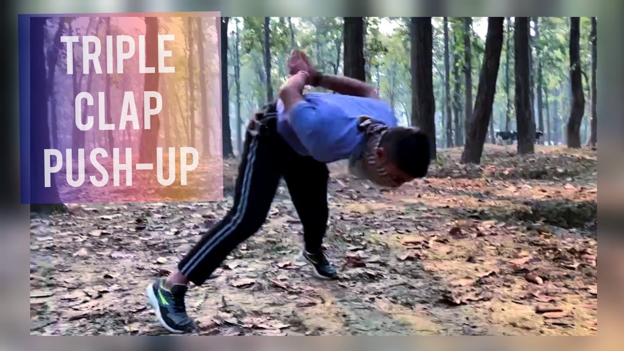 Learn to do Triple Clap (Back Clap) Push Up exercise in few seconds ...