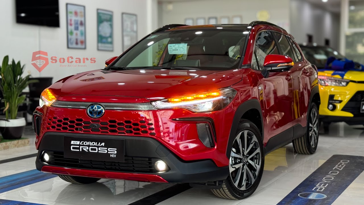 New 2024! Toyota Corolla Cross Hybrid Luxury SUV - Red Color - YouTube