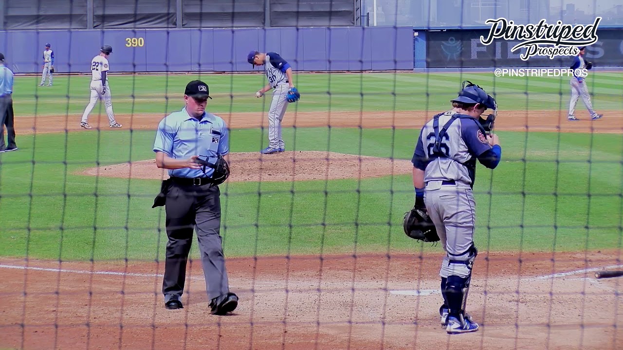 Jackson Thoreson, Catcher, Staten Island Yankees, Sept 2,, Ground rule ...