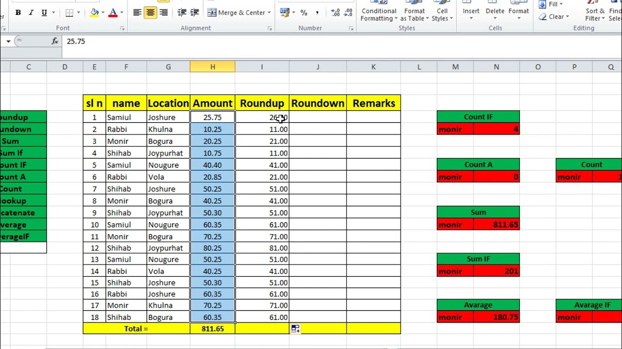 How To Use Round Formula In Excel Bangla Round Roundup Rounddown How To Use Round Formula In Excel Bangla Round Roundup Rounddown