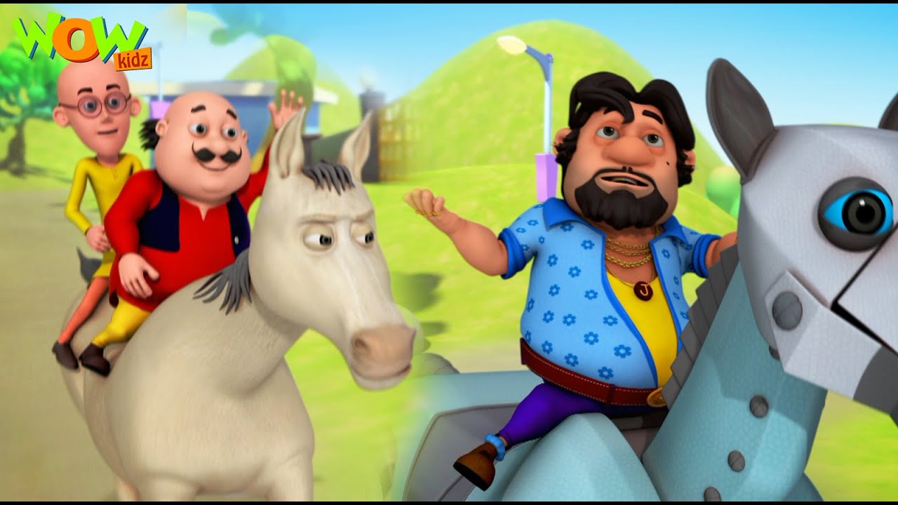 Motu और Patlu को मिला Robot Horse | Hindi Cartoon For Kids | Kahani ...