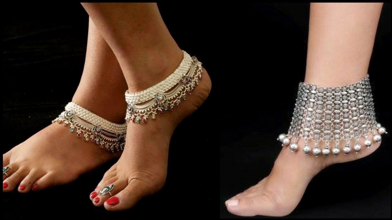 Most Beautiful Anklets Design's /Silver Design's/Beautiful And Unique ...