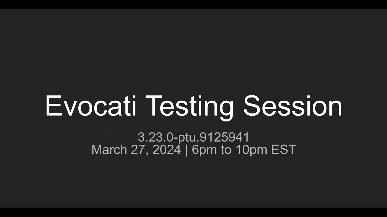 My First Evocati Testing Experience: 3.23.0-ptu.9125941 - YouTube