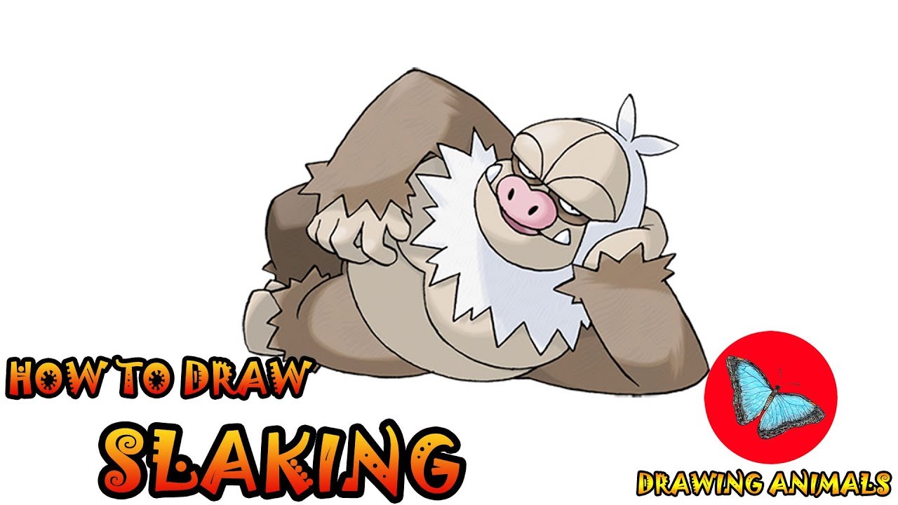 How To Draw Slaking Pokemon | Coloring and Drawing For Kids - YouTube
