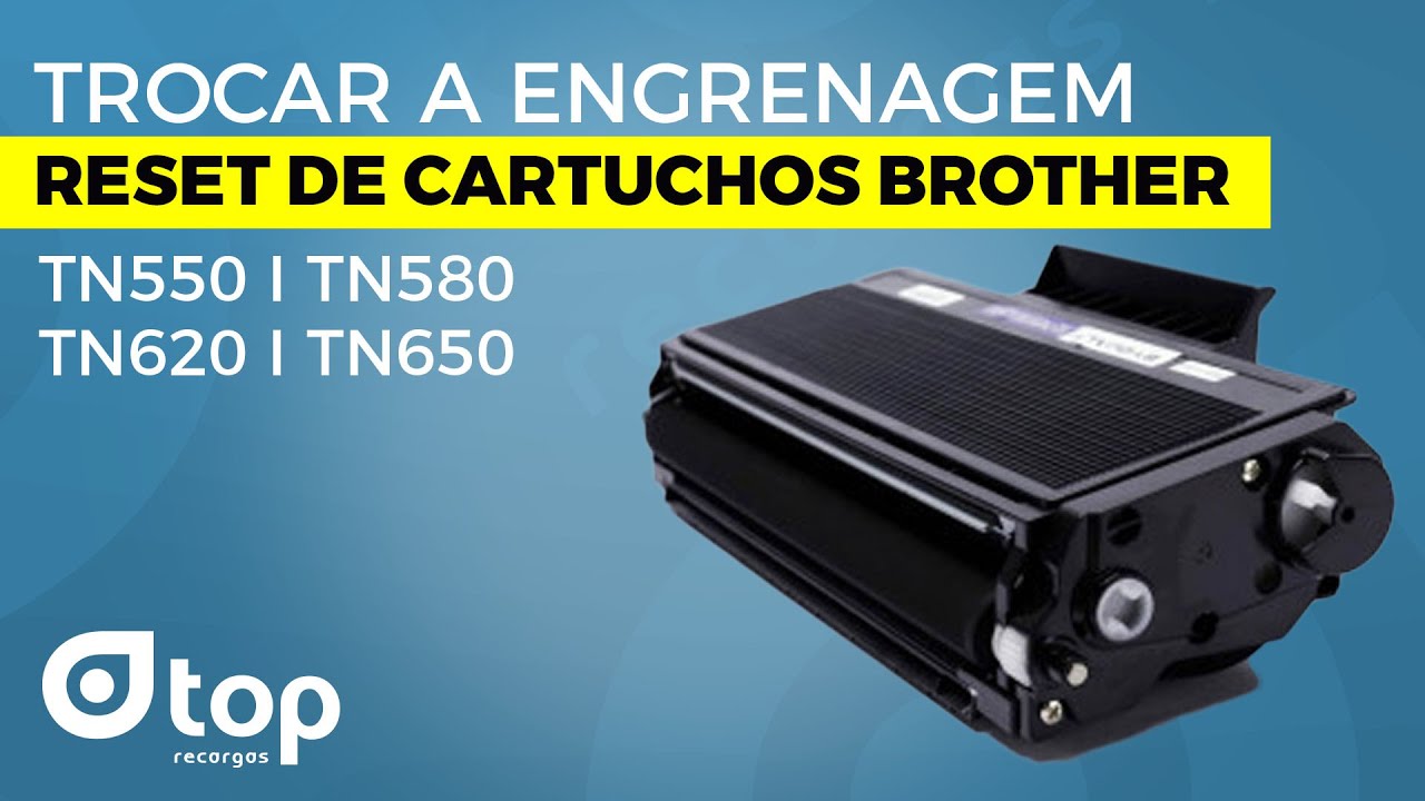 Como trocar a engrenagem Reset do Toner Brother TN550 TN580 TN620 TN650 ...