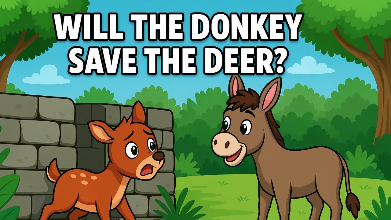 Can the Donkey Save the Trapped Deer? 🐴🦌 | Jungle Moral Story for Kids ...