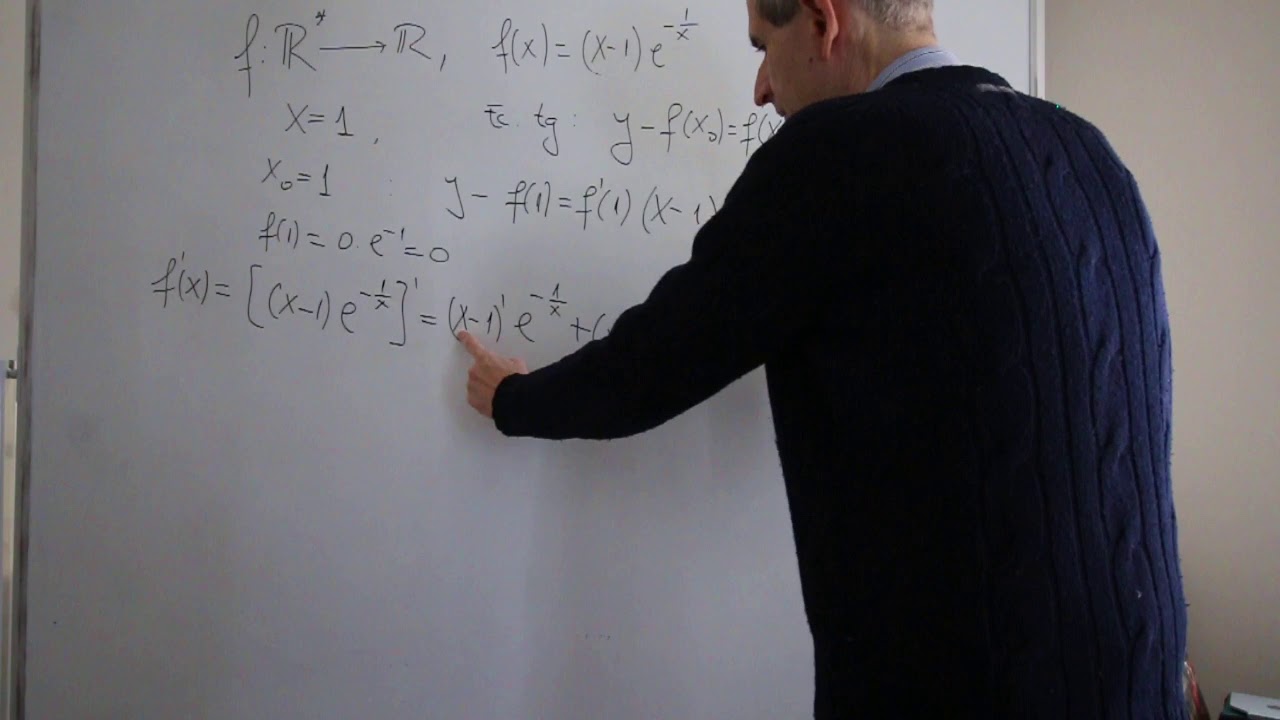 Ecuatia tangentei la graficul unei functii derivabile - YouTube