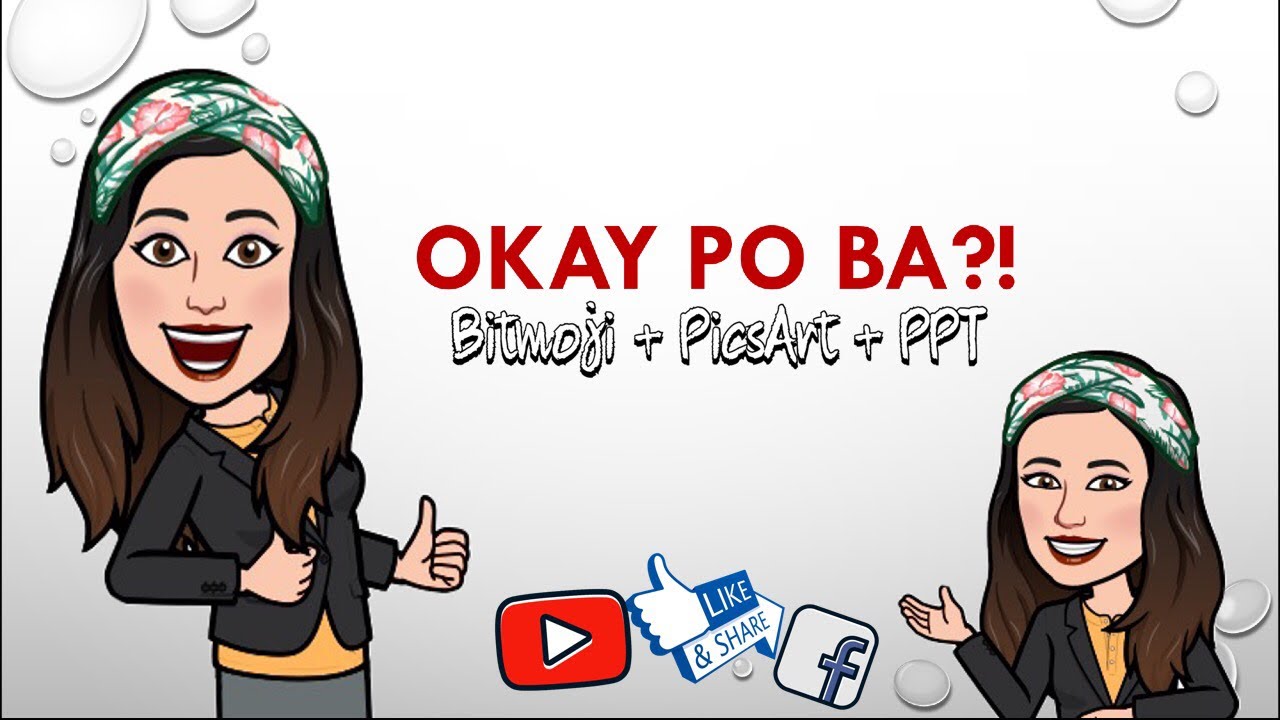 Convert your bitmoji to sticker and add to your PPT as design elements ...