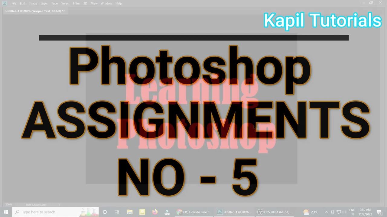 Photoshop Assignments - 5 - YouTube