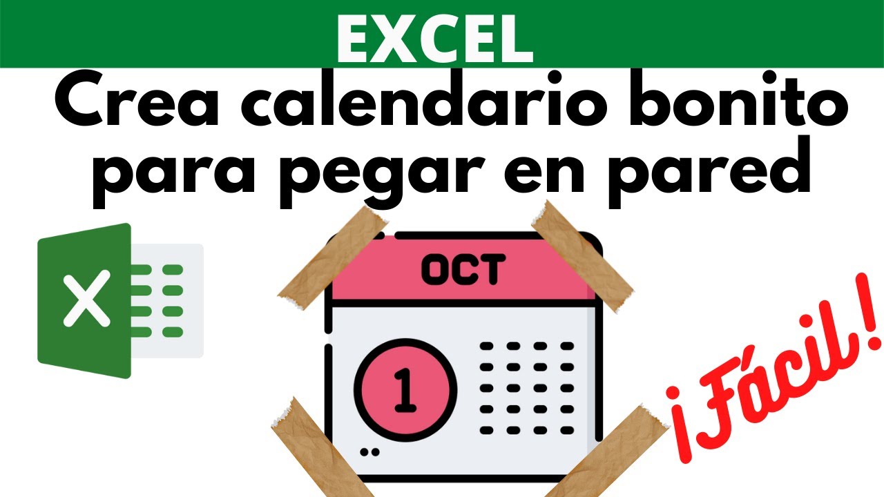 CÓMO CREAR CALENDARIO PARA IMPRIMIR EN EXCEL - YouTube