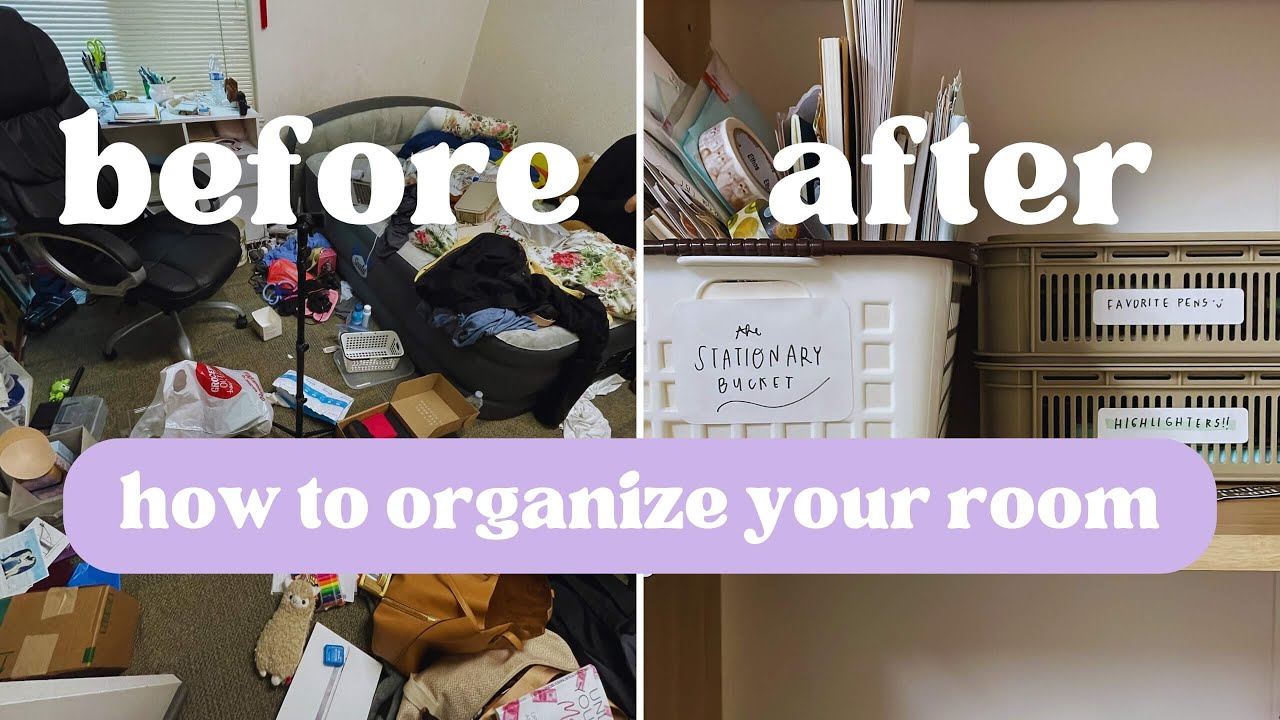 decluttering and organizing my room once & for all! 🫡 | how to organize ...