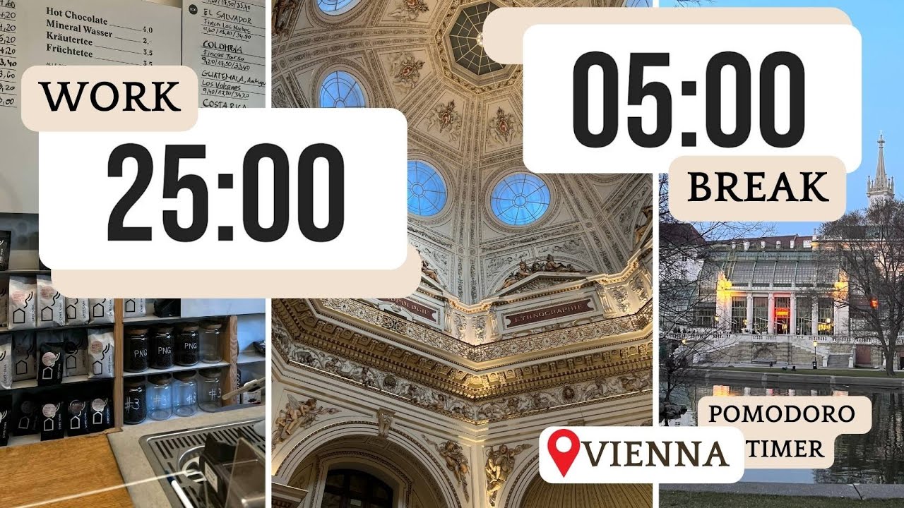 3 HOURS | Viennese Background | POMODORO TIMER 🎞 No Background Noise ...