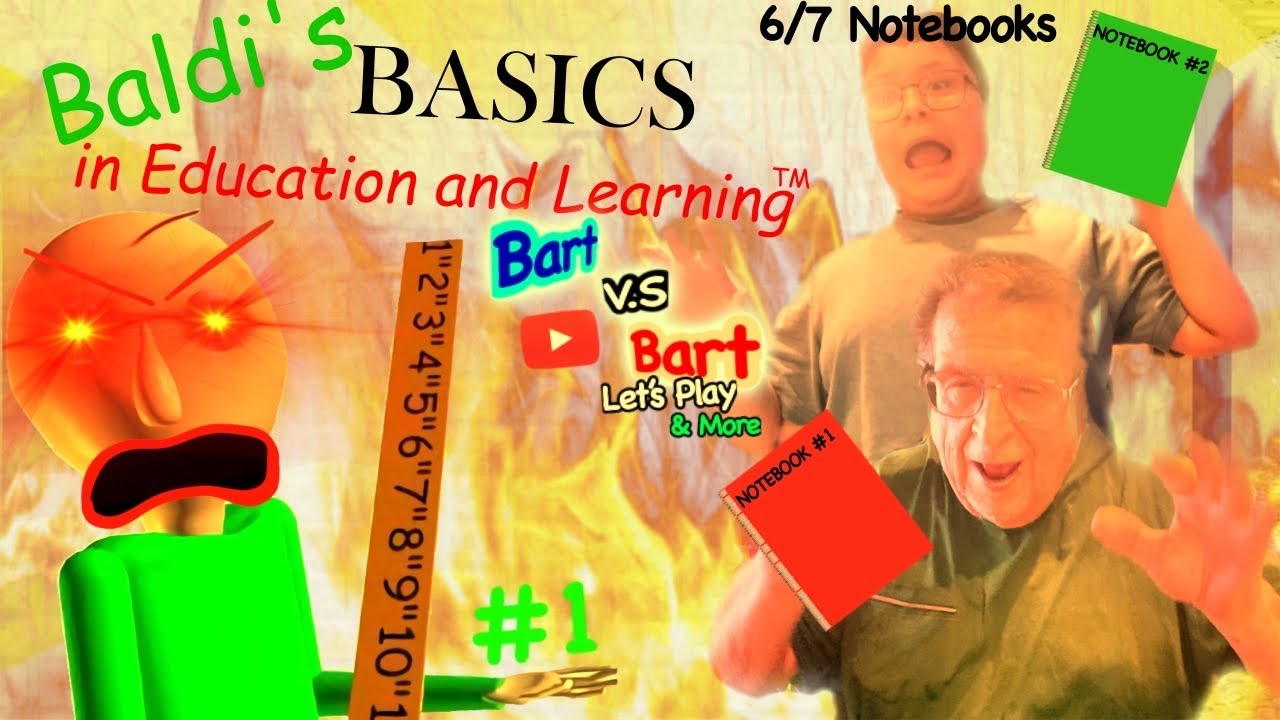 HE'S AFTER US!!! Bart & Bart Jr. Play Baldi's Basics in Education ...