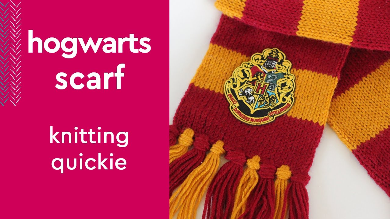Harry Potter Gryffindor Scarf Knitting Pattern