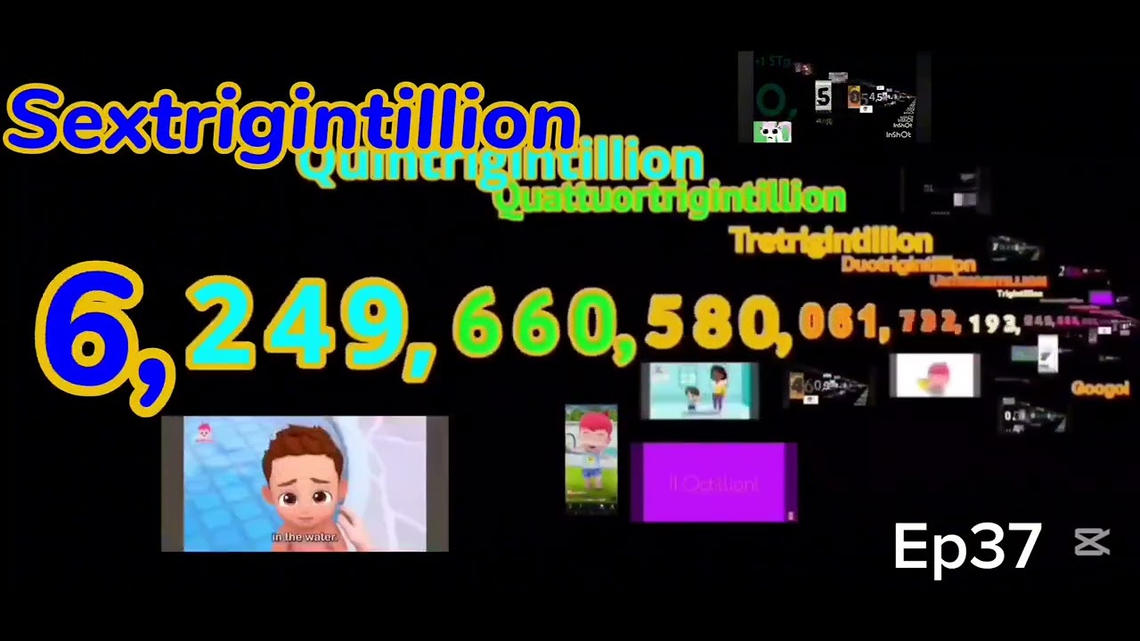 Numbers 0 to 1 Septentrigintillion (37/100) Centillion - YouTube