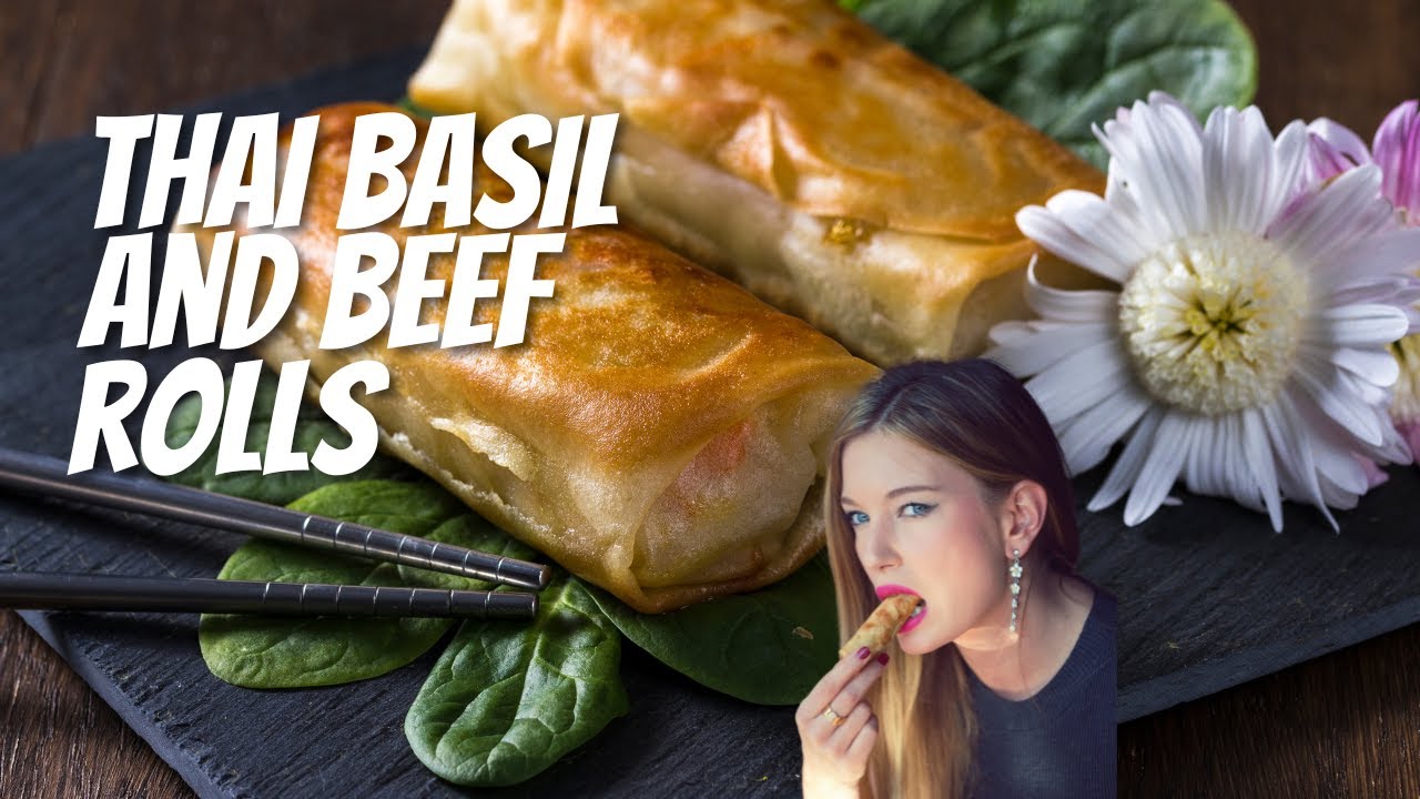 "Quick & Delicious Thai Basil Beef Rolls in 20 Minutes | Pad Kra Pao ...