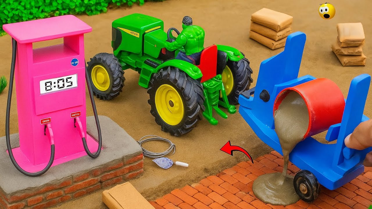 diy mini petrol pump construction science project | mini construction ...