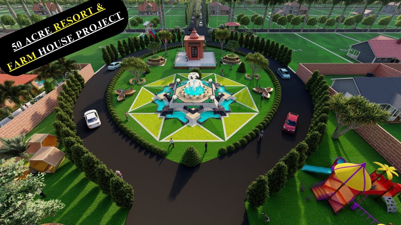 50 ACRE RESORT & FARM HOUSE PROJECT ! RESORT DESIGN IDEA - YouTube