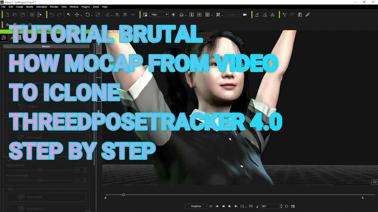 HOW GET MOTION CAPTURE FROM VIDEO TO ICLONE USE THREEDPOSETRACKER 4.0#TUTORIALBRUTAL # ...