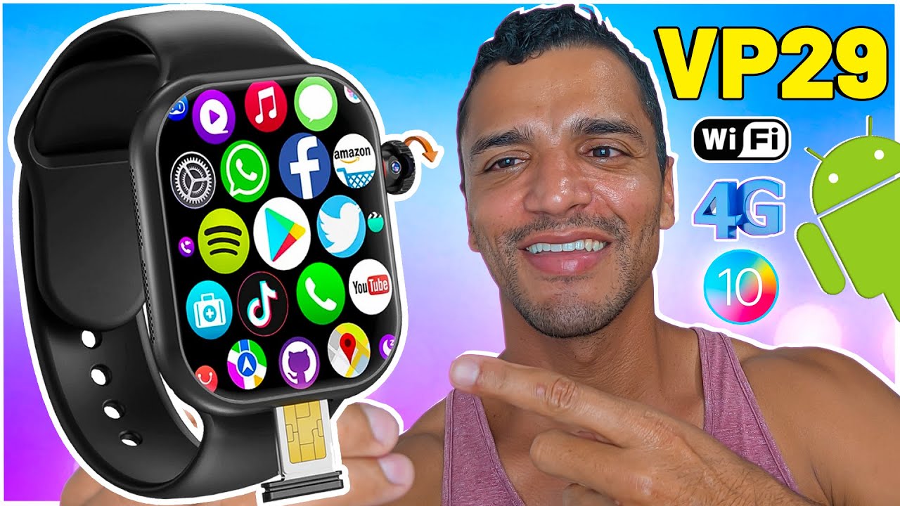 SMARTWATCH VP29 4G SERIES 10 - S10 PLUS COM NOVO SISTEMA + MODOS ESPORTIVOS + SIM CARD +CÂMERA ...