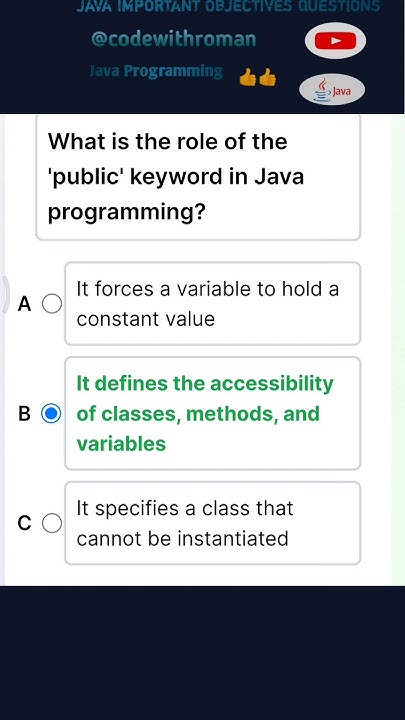 What is the 'public' keyword in java programming? - YouTube