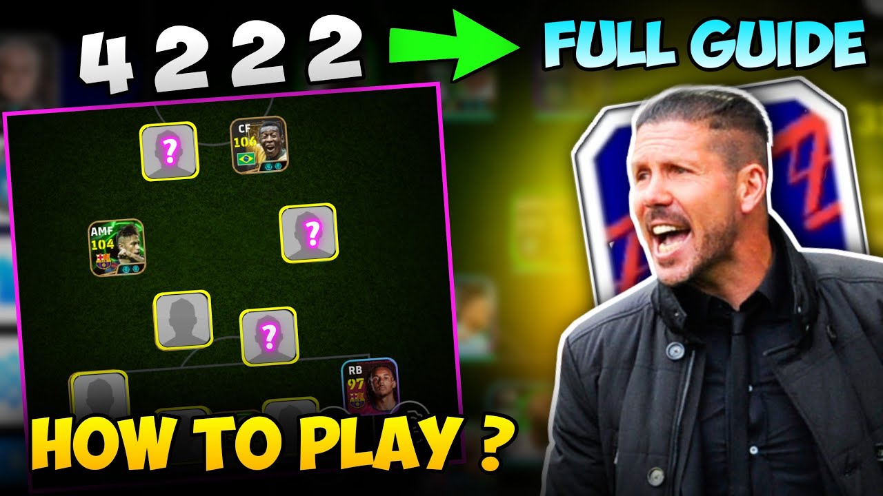 MASTER 4222 FORMATION EASILY 🔥 | how to play using 4222 formation in ...