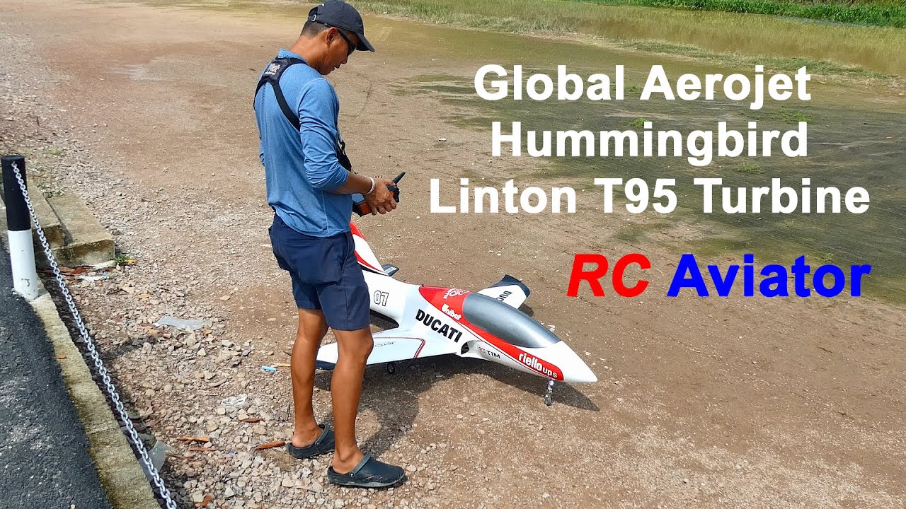 Global Aerojet Hummingbird with Linton T95 Turbine - YouTube