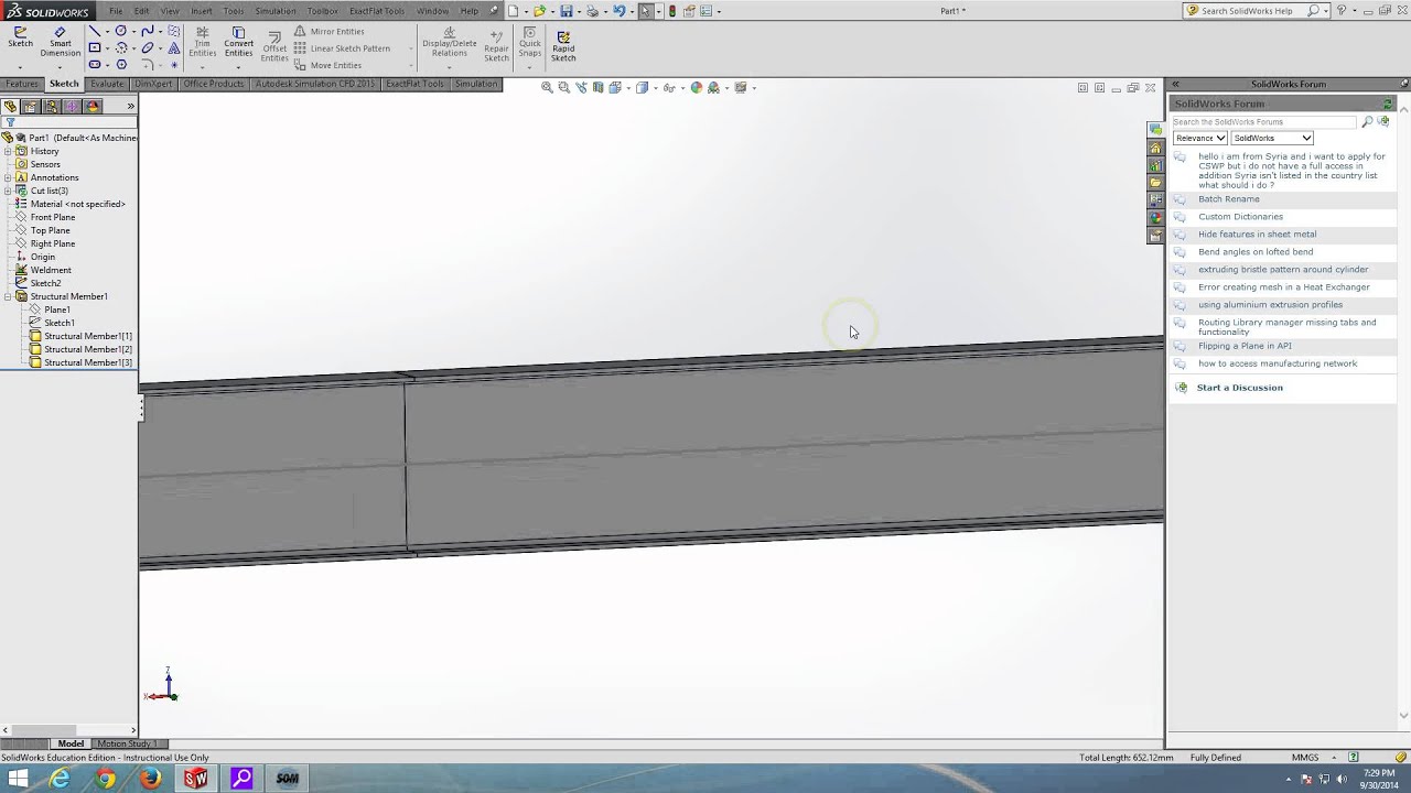 ENGT237: Beams Analysis in Solidworks - YouTube